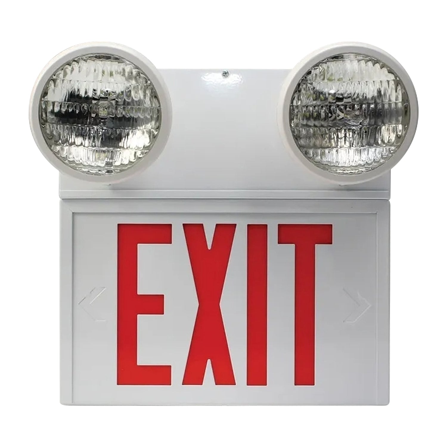 Combination Emergency Lighted Exit Sign with Round Emergency Lights ...